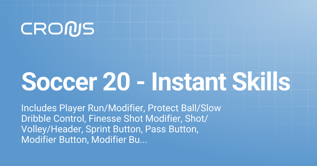 Soccer 20 - Instant Skills | Cronus Zen GamePacks